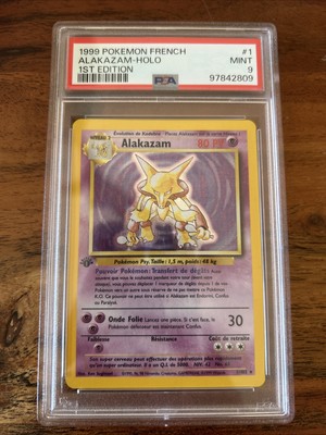 Alakazam #1 Holo PSA 9 French 1st Edition 1999 Pokemon Base Set | eBay