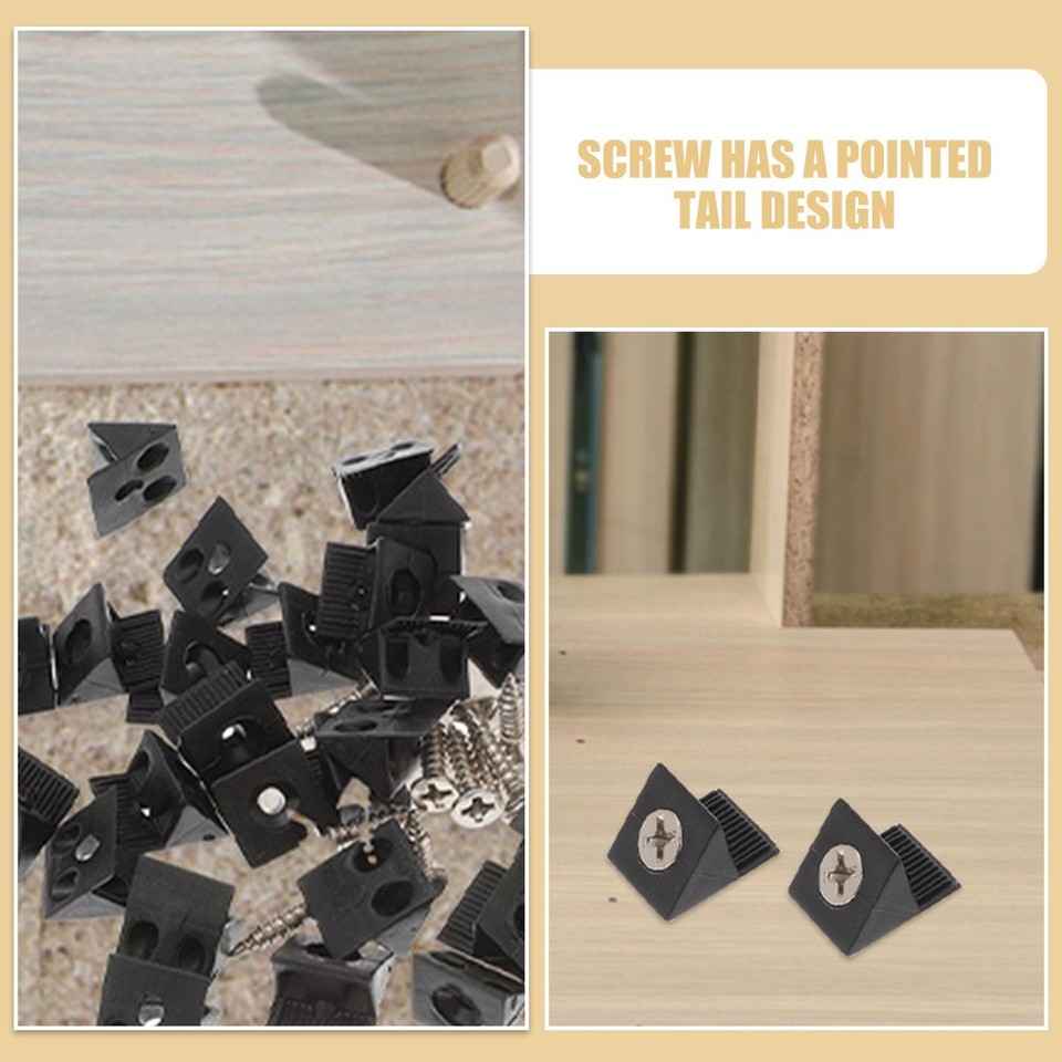 100 Pcs Drawer Wedge with Screws Dresser Reinforcement Fixing Kit ...