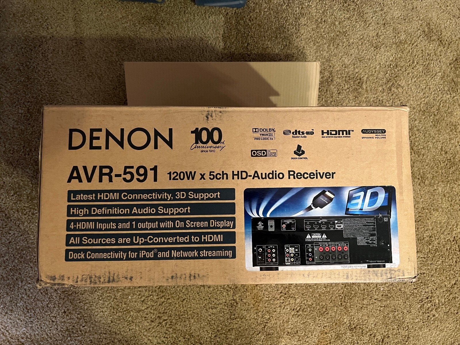 Denon AVR 591 5.1 Channel 120 Watt Receiver 883795001335| eBay