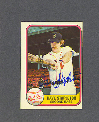 Dave Stapleton signed Boston Red Sox 1981 Fleer baseball card | eBay