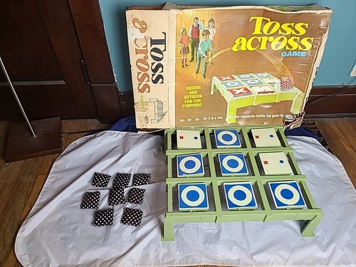 Vintage Toss Across Game 1969 Ideal Toy Corp Damaged Box With 8 ...