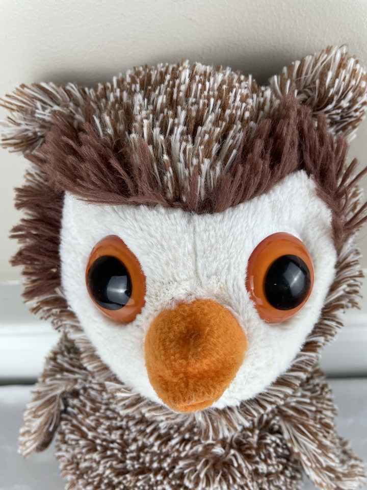 Vtg. Goffa International Brown & White Hoot the Owl Plush, big orange eyes | eBay