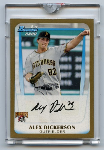TOPPS VAULT BLANK BACK UNCIRCULATED ALEX DICKERSON 2011 BOWMAN DRAFT ...
