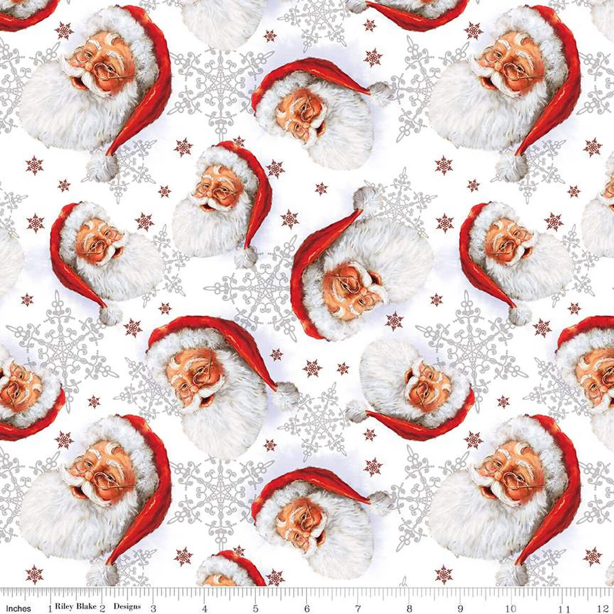 Santa White Fabric