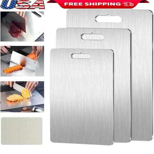 Titanium Cutting Board Set of 3 Double-Sided Scratch Resistant Food ...