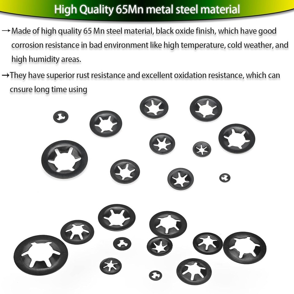 360 Pieces 9 Sizes Push Nuts Assortment Speed Clips Retaining Clips ...