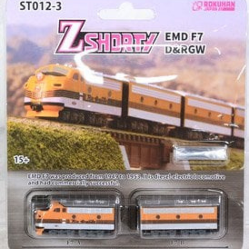 Rokuhan ST012-3 Z Gauge Z Shorty EMD F7 D&RGW Model Train Diesel ...