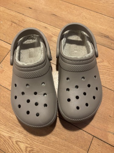 Crocs Classic Clog M5 W7 With Soft Faux Fur Liner Tan Beige Slip On No ...