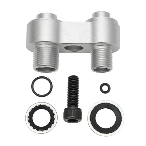 CNC Billet AC Compressor Straight Adapter Fitting Kit For LS GM R4 AC ...