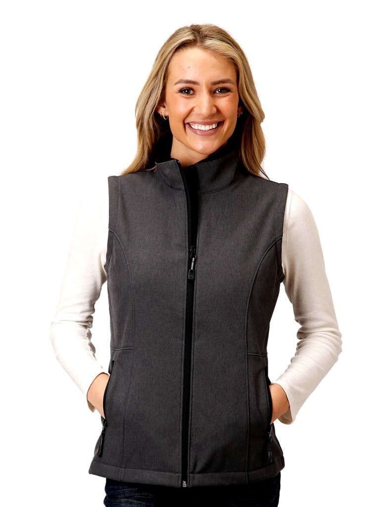 Roper Western Vest Womens Soft Shell Princess Seam 03-098-0781-6144 GY ...