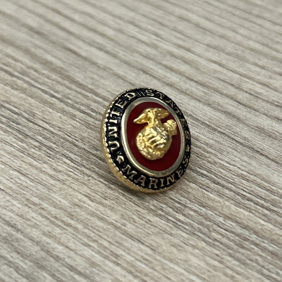 Lapel Hat Pin USMC United States Marine Corps Mini Emblem Enamel USA ...