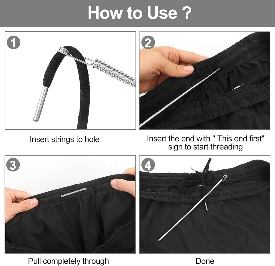 17 Pieces Bodkin Threader Drawstring Threader Set Drawstring ...