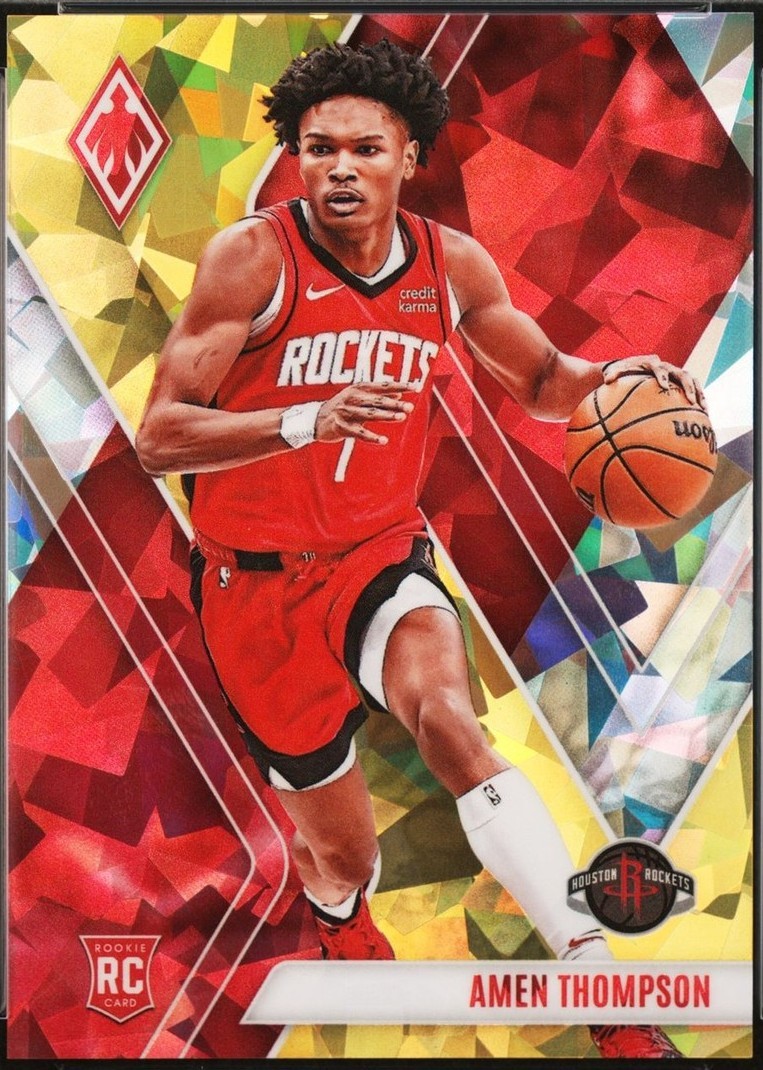 2023-24 Panini Phoenix - Rookies Amen Thompson #300 Yellow Ice Phoenix ...