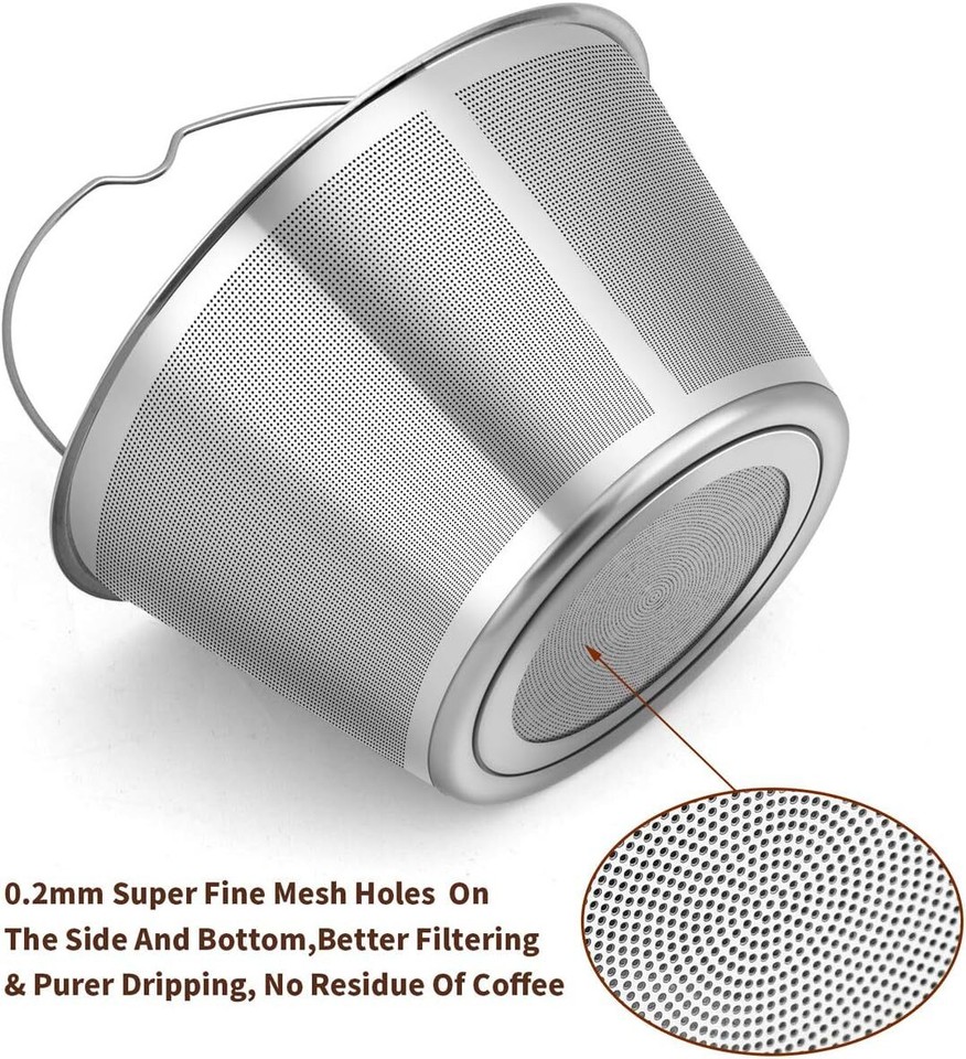 4-5 Cup Reusable Permanent Basket Coffee Filters Perfect Fit for Mr ...