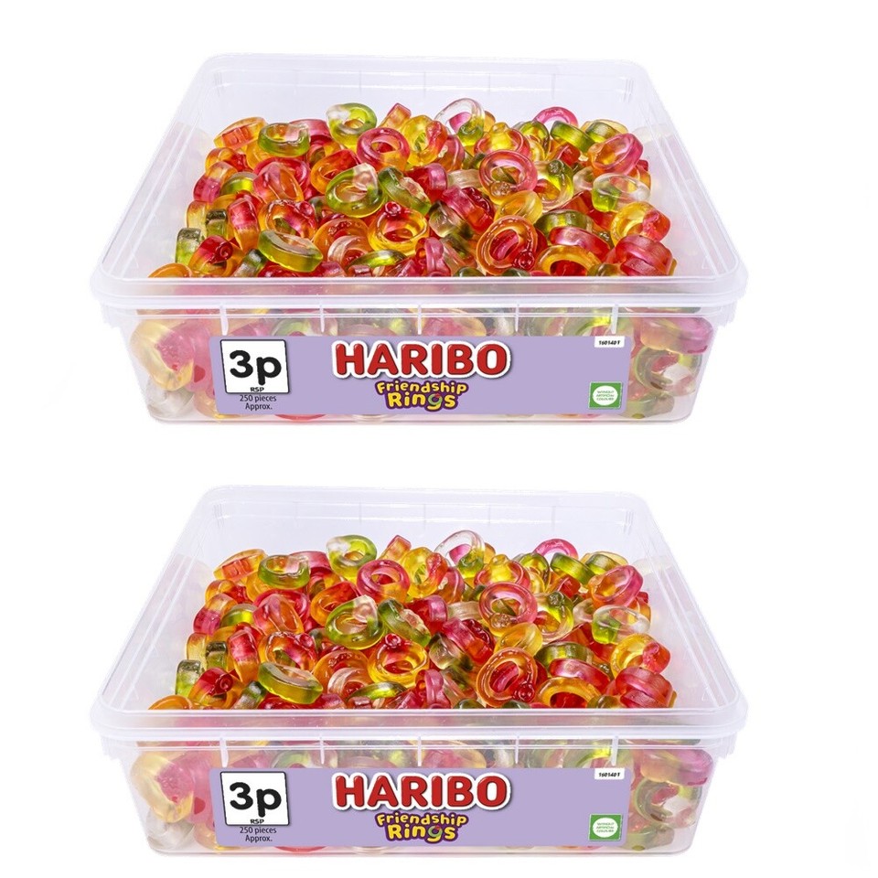 2 X FULL TUBS HARIBO SWEETS WHOLESALE DISCOUNT CANDY BOX PARTY FAVOURS ...