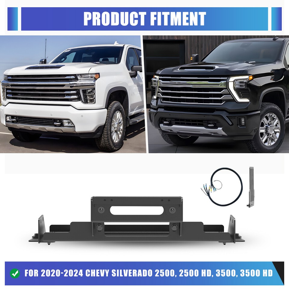 For 2020-2023 Chevy Silverado 2500/3500 Steel Front Hidden Winch ...