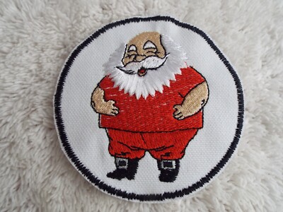 No Hat Bald Santa Claus 3-1/2" Embroidered Iron-on Patch (E25) | eBay