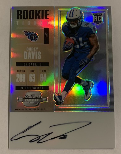 2017 Panini Contenders Optic Corey Davis Rookie On Card Auto Silver ...