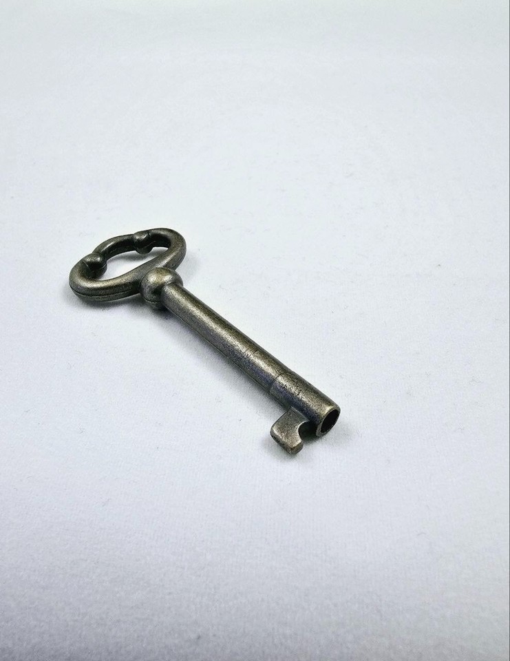 KY-2AB Antique Brass Hollow Barrel Skeleton Key for Drawer OR Cabinet ...