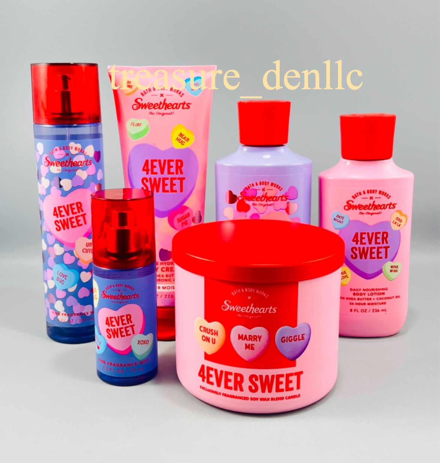 Bath & Body Works Sweethearts 4EVER SWEET Mist Body Wash Lotion Candle ...