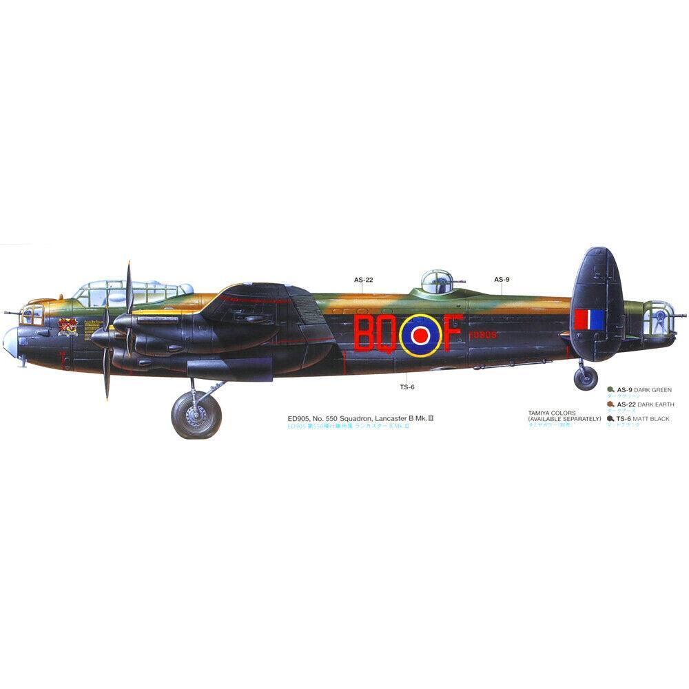 Tamiya 61112 Avro Lancaster Bomber B Mk.I/III Model Kit WW2 Aircraft 1: ...