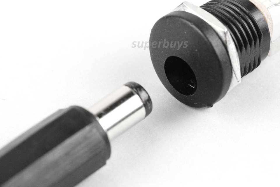 5 Pair Male Female DC Connector Socket Panel Mount Jack Plug Electrical ...