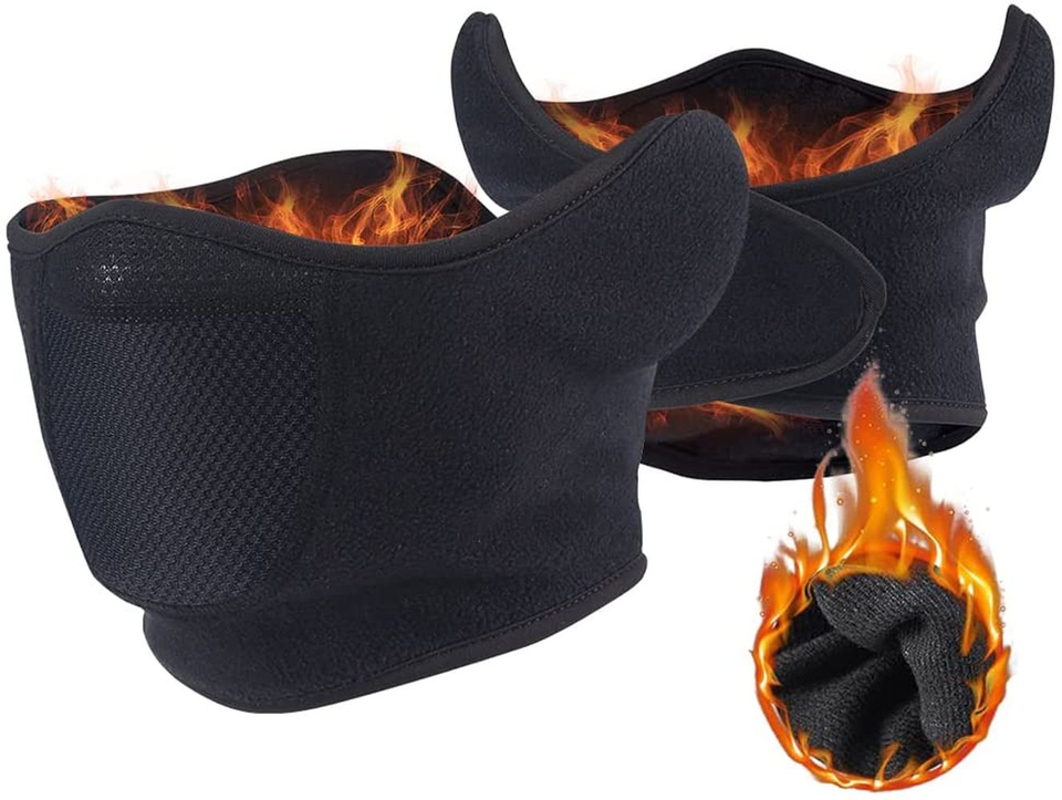 Winter Balaclava Ski Mask Thermal Half Face Mask With Ear Cover for Men ...