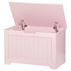 Wooden Storage Chest Bench Toy Box Entryway Bench with Safety Hinged ...