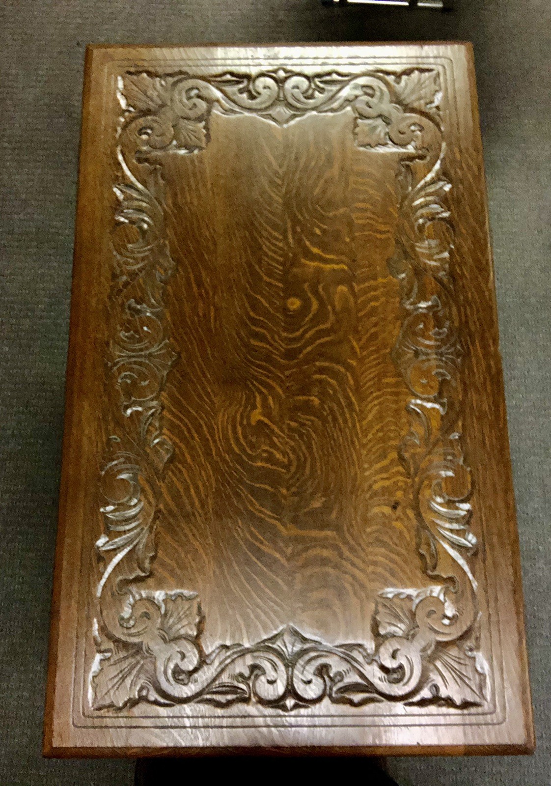 VICTORIAN HORNER GRIFFIN LIBRARY PARTNERS TABLE C.1880, QUARTER SAWN ...