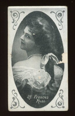 1904 Wills Stage & Music Hall Celebrities Oval #133 Frances Ross - 39 | eBay