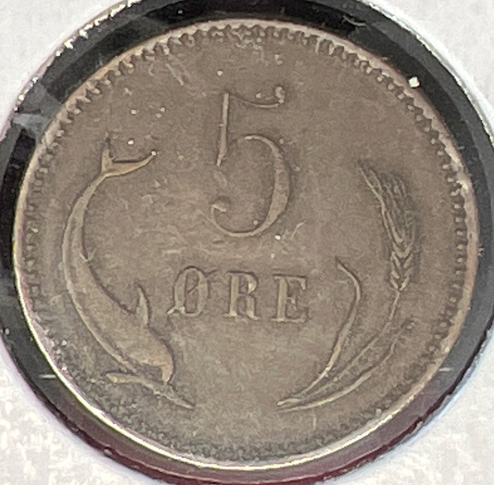 1894 5 ORE DENMARK EXTRA FINE KM754.2 ACTUAL COIN #C12515 | eBay