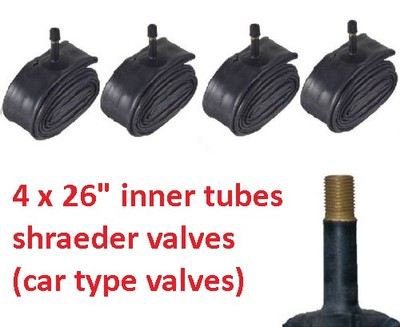 26 INCH INNER TUBE TUBES 1.75 - 2.125 MOUNTAIN BIKE X4 !! 4 INNER TUBES ...