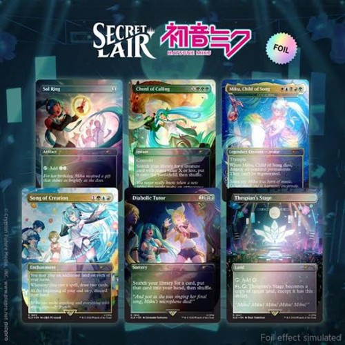 MTG Hatsune Miku Secret Lair Foil English Summer Set of 4 Card Game | eBay