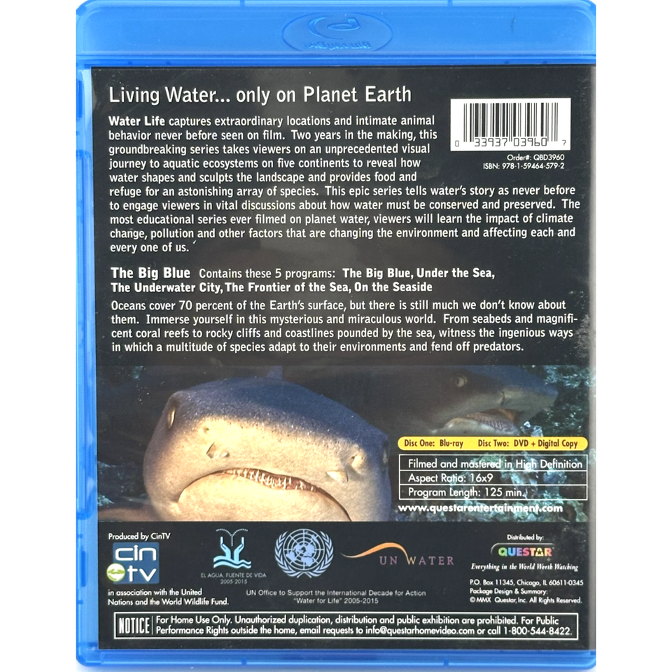 WATER LIFE: THE BIG BLUE (2010) BLU-RAY / DVD | eBay