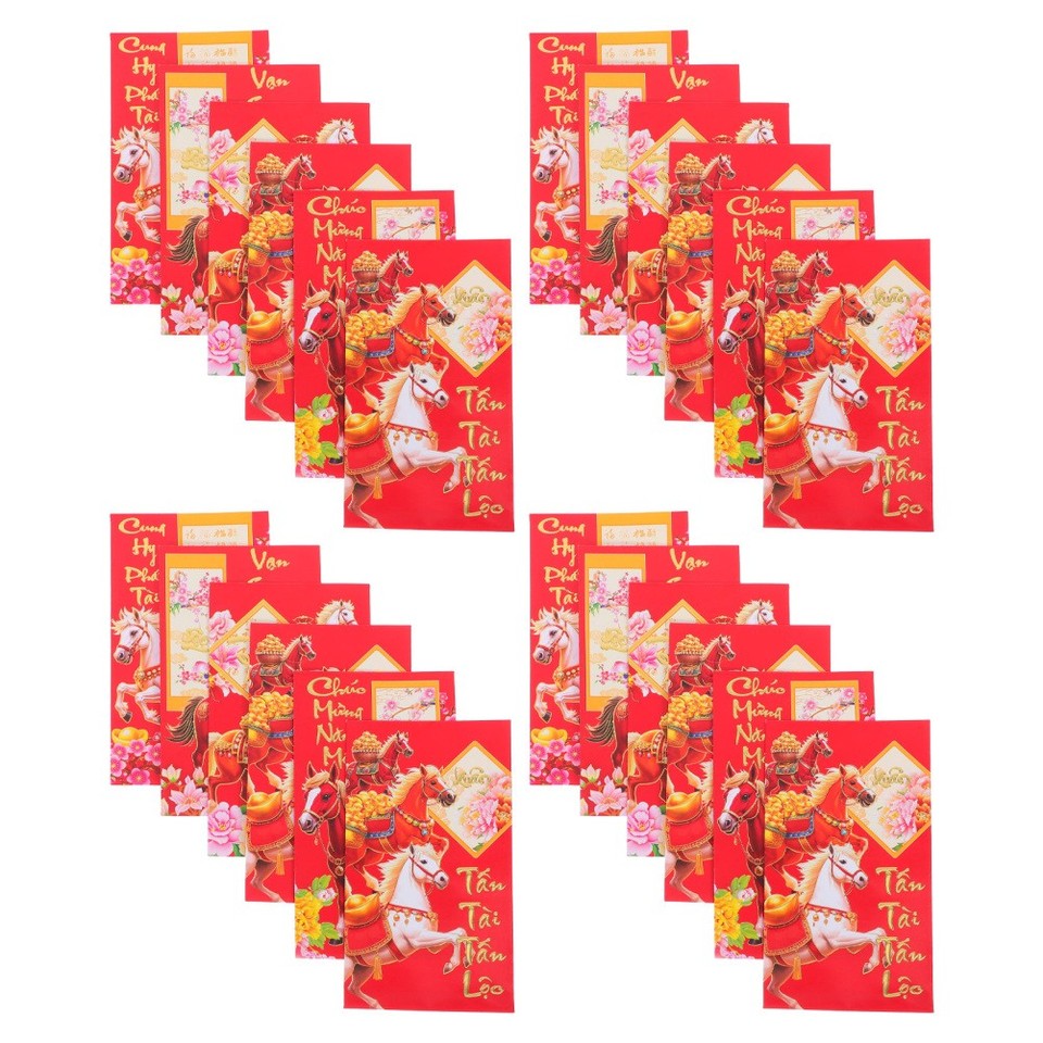 60 Pcs Spring Festival Money Pockets Hong Bao Vietnamese New Year ...