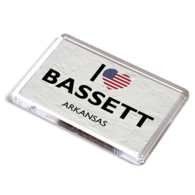 FRIDGE MAGNET - I Love Bassett, Arkansas - USA | eBay UK