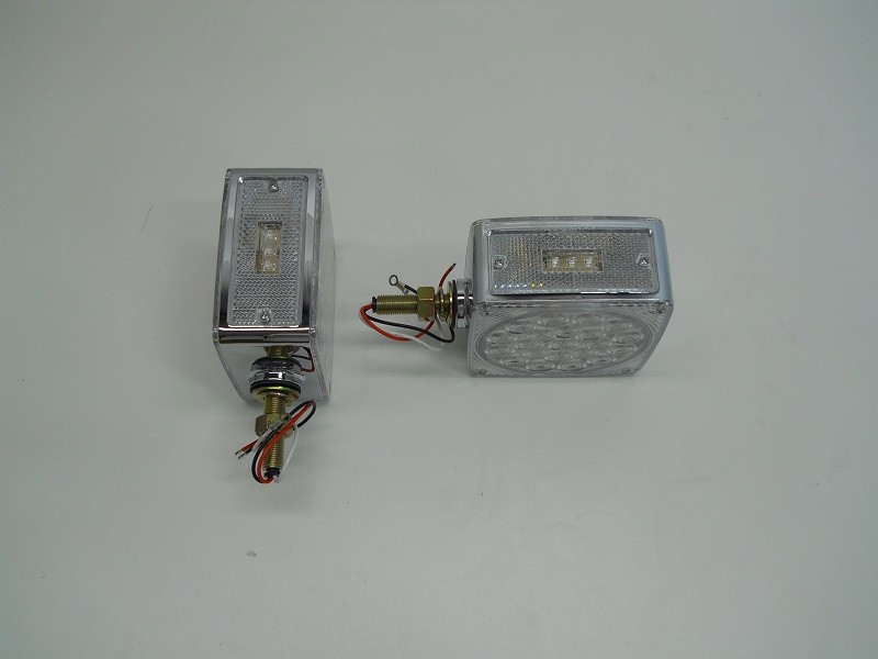 (2) LED Amber Side Marker Turn Signal Semi Truck Fender Lights / Single ...