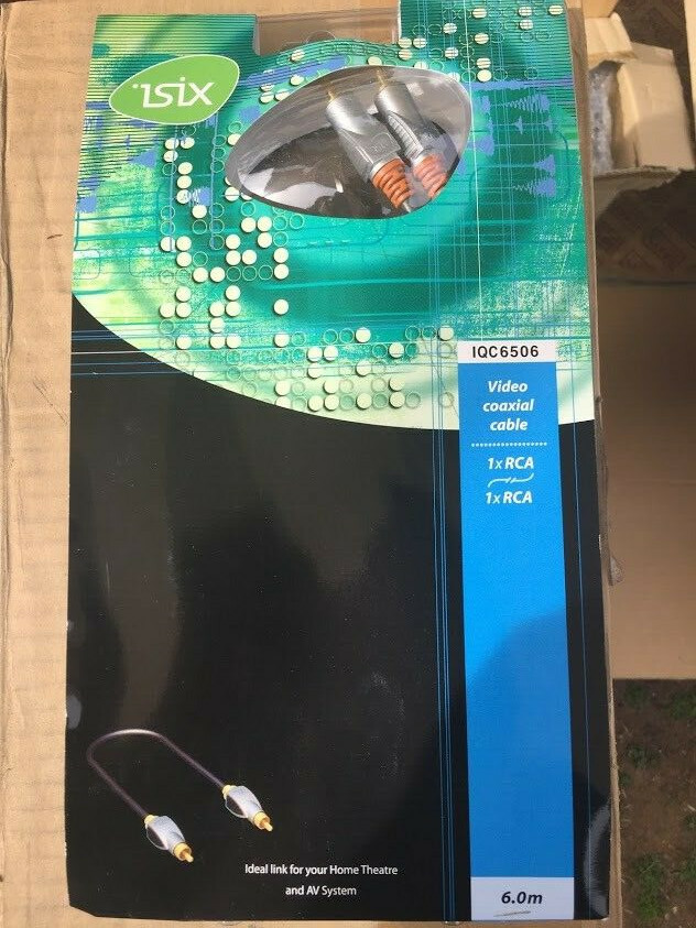 NEW High Quality ISIX Pro 6m Video RCA-RCA AV Cable IQC6506 | eBay ...