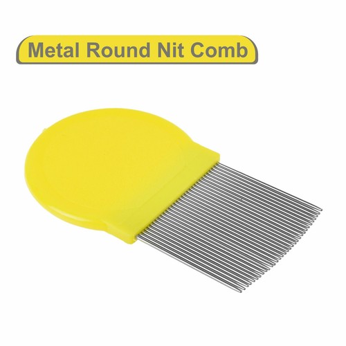 Metal Round NIT Comb Lice Nitty Hair Head Kids Pet Detection Nits ...