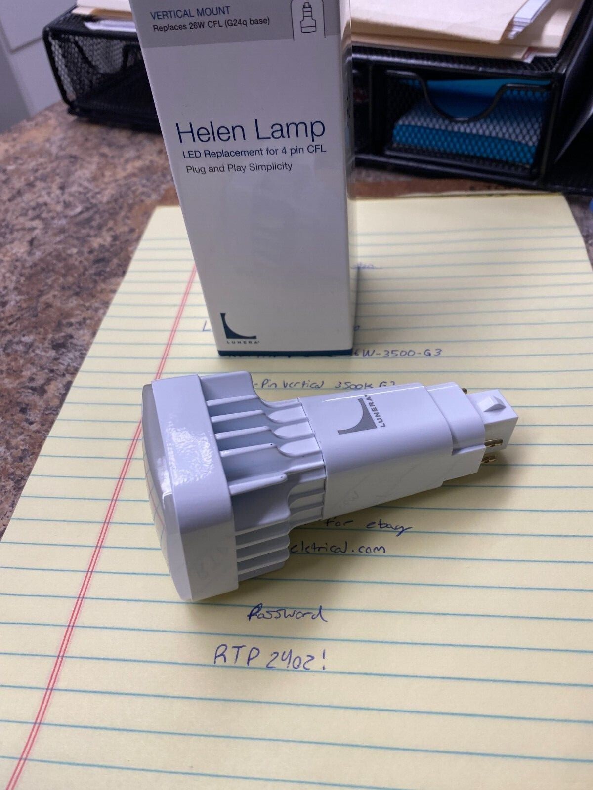 LUNERA LED Helen Lamp HN-V-G24Q-26W-3500-G3 3500k 13w Light Bulb for ...