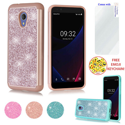 Alcatel 1X EVOLVE/ IdealXTRA/TCL LX Cute Glitter Bling Girls Hybrid ...