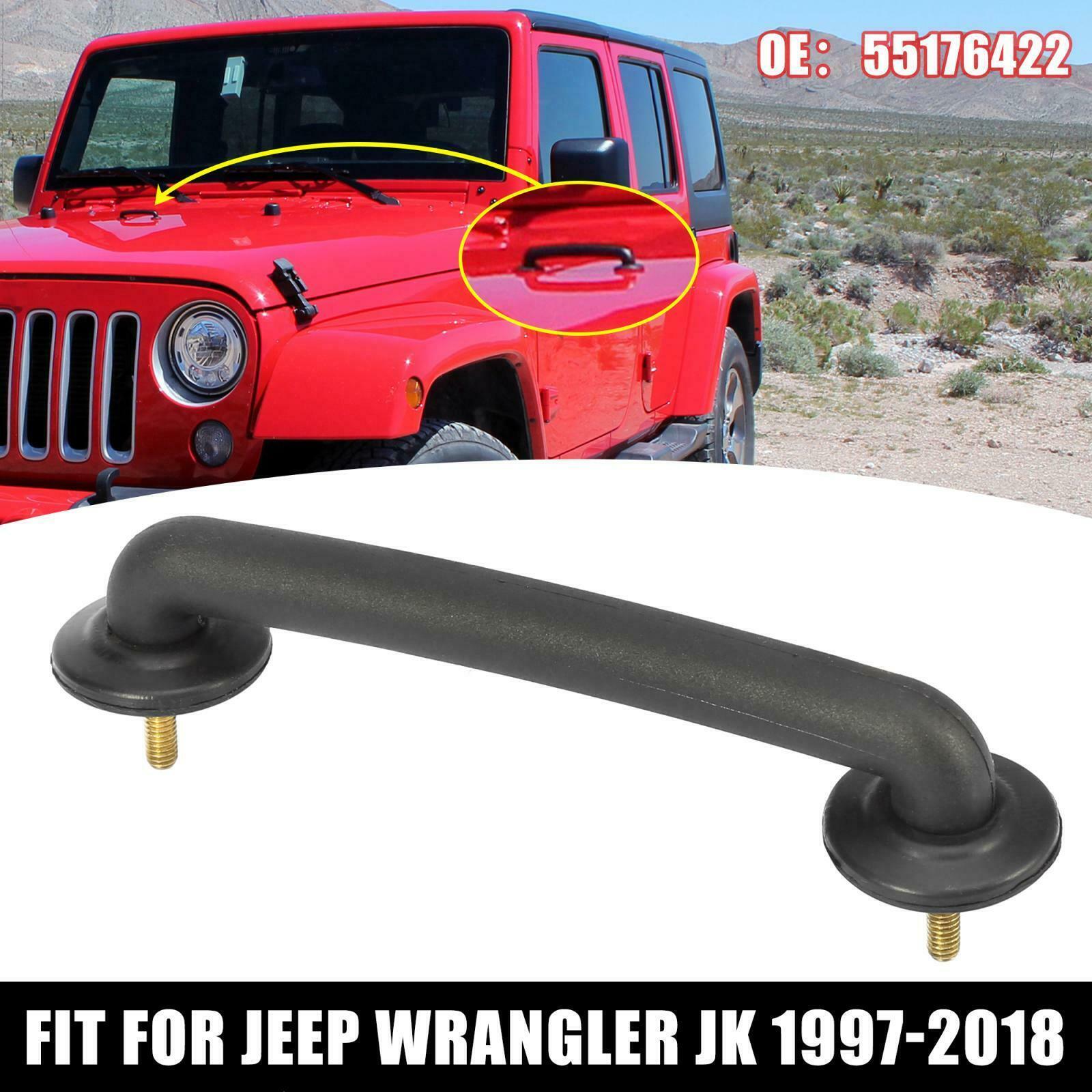 Black Hood Footman Loop Fit For Jeep 1997 To 2018 TJ JK Wrangler Crn ...