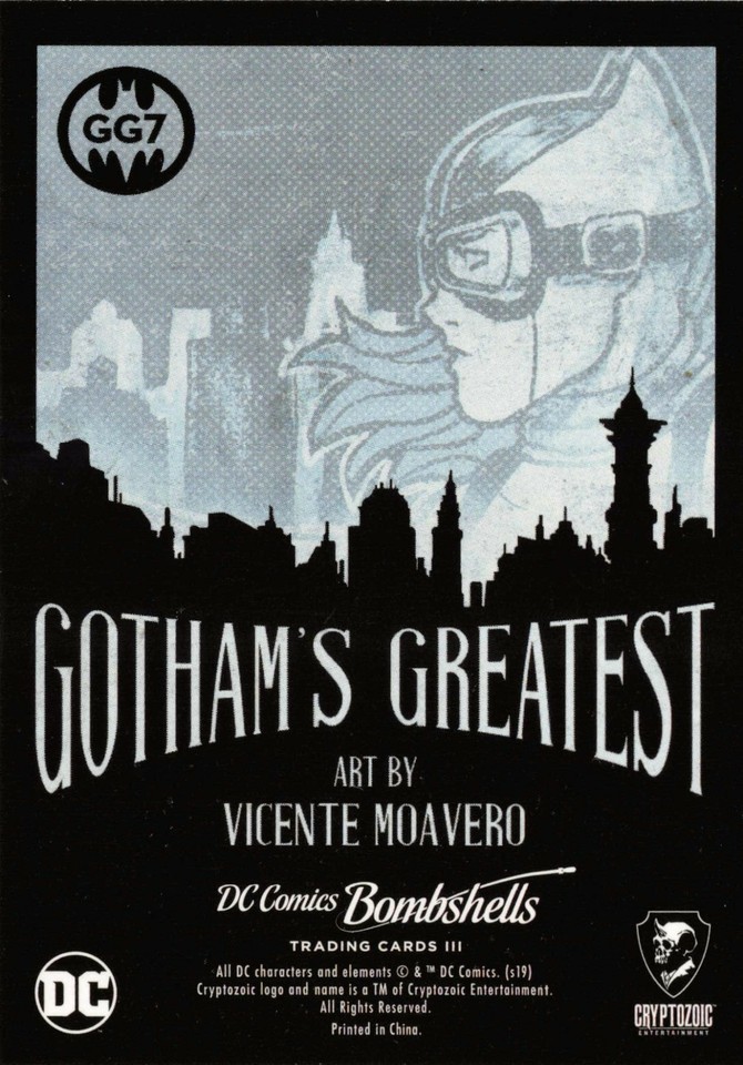 DC Comics Bombshells III 3 GOTHAM'S GREATEST Insert Card GG7 / BATGIRL ...