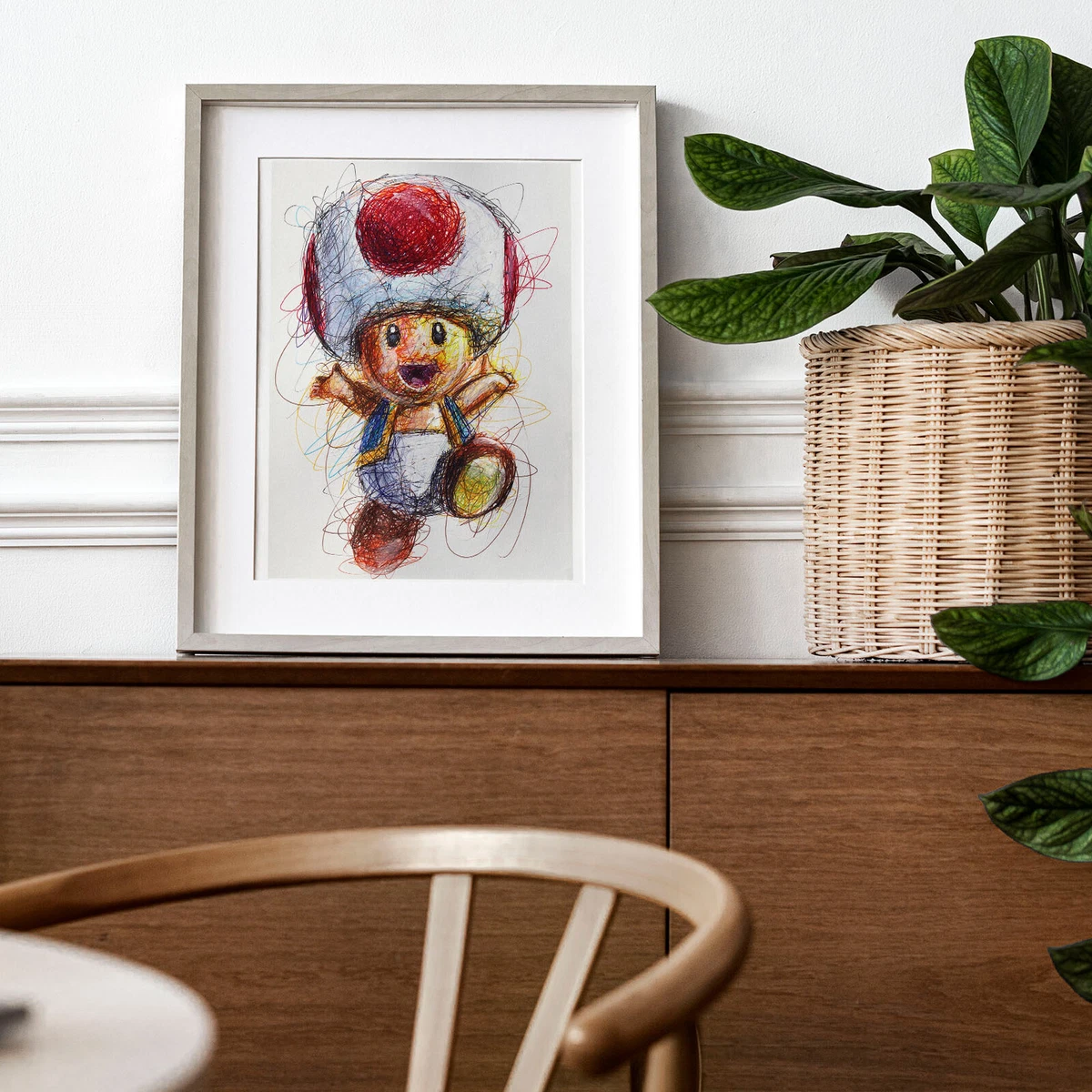 Toad Painting From Mario