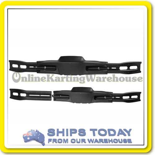 GO KART REAR BUMPER SENIOR - Black - 3 Piece Bar - inc Number Plate ...