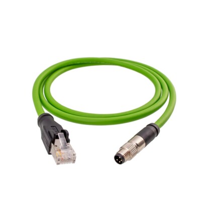 M8 4pin D Code Male to RJ45 Cable 4pin M8 Ethernet Cable Water ...