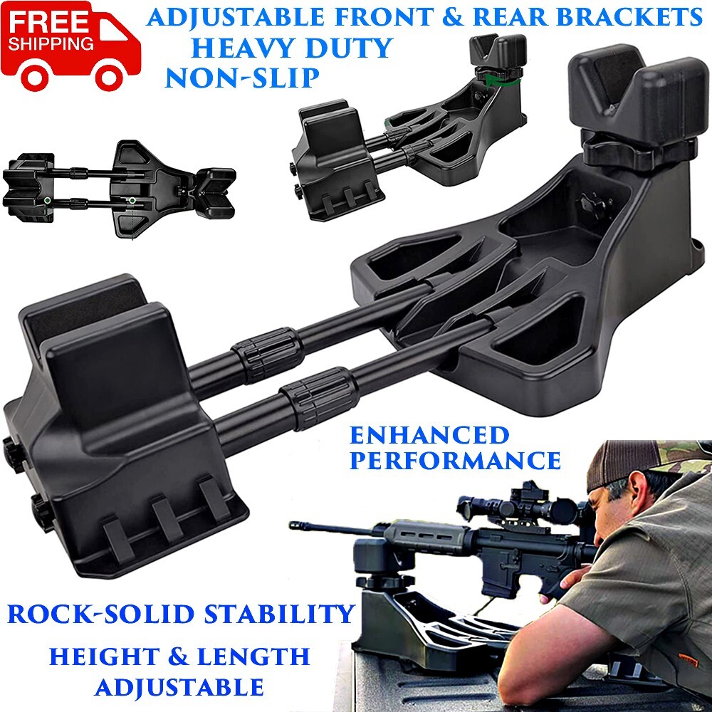 SHOOTING REST STEADY RIFLE GUN SHOT STAND ADJUSTABLE BRACKETS HEAVY ...