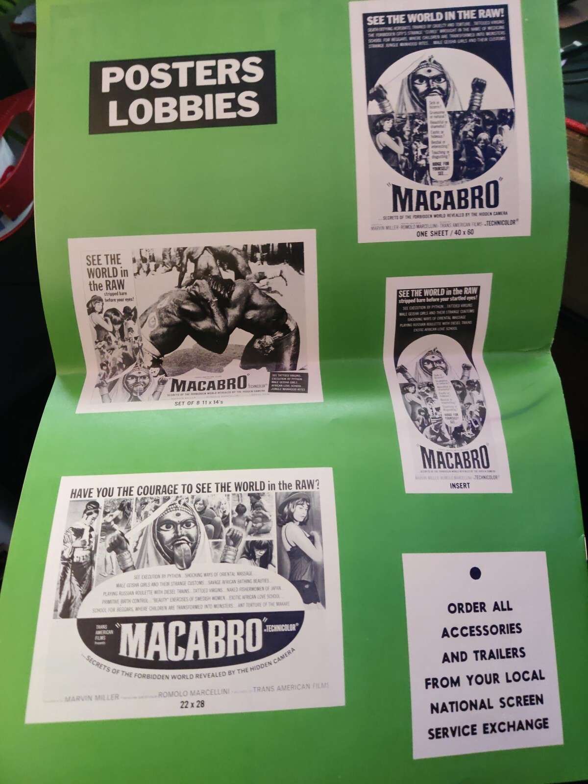Macabro (1966) original pressbook Ad Slick Sheet - mondo documentary | eBay