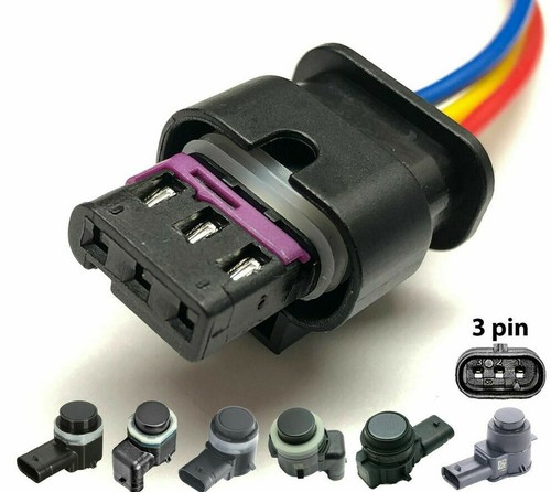Audi parking Sensor Plug Wiring Loom Connector 3 pin Plug VW Seat Skoda ...