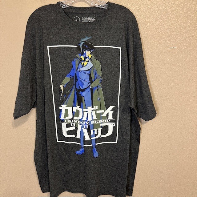 Cowboy Bebop Spike Spiegel Men's Charcoal Gray T-shirt 2XL (50/52) NWOT | eBay